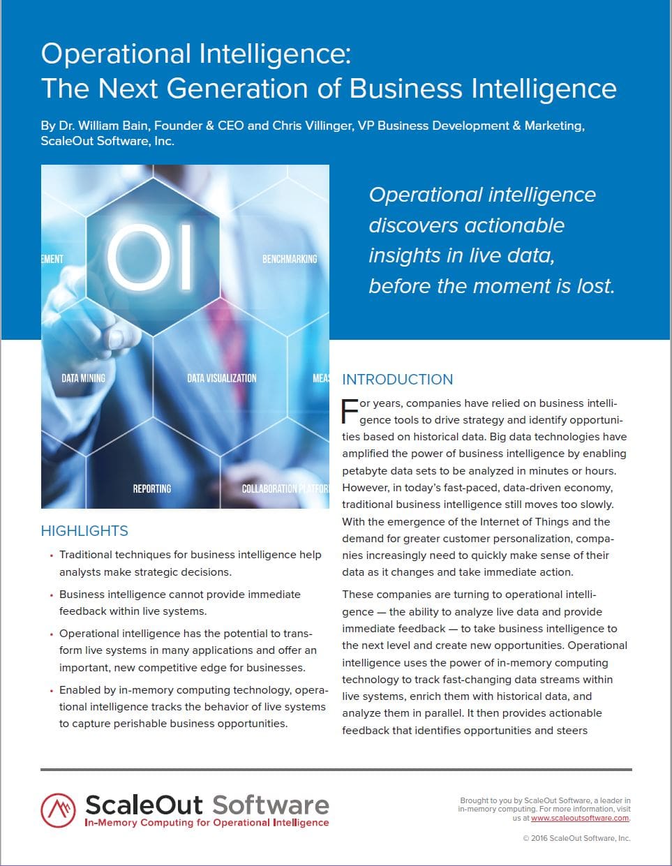 New white paper - Operational Intelligence: The Next Generation of ...